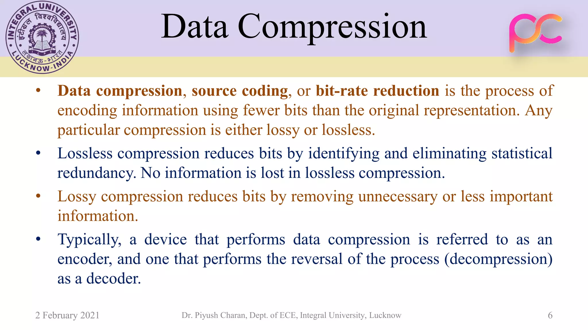 Unit 1 Introduction to Data Compression | PDF