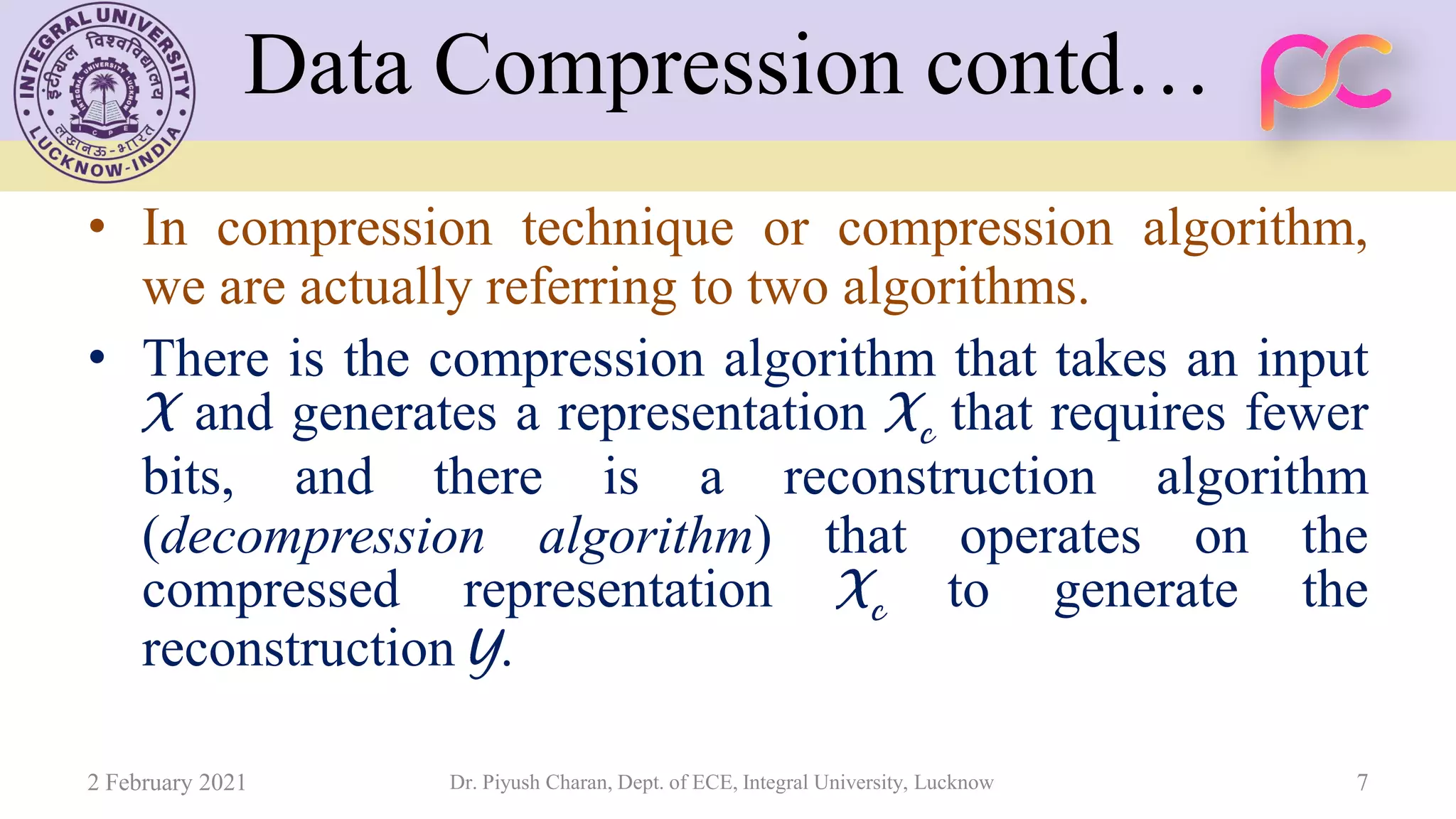 Unit 1 Introduction to Data Compression | PDF
