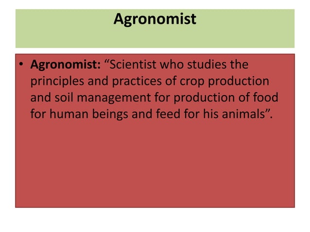 Introduction of Agronomy | PPTX