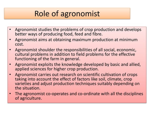 Introduction of Agronomy | PPTX