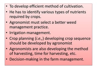 Introduction of Agronomy | PPTX