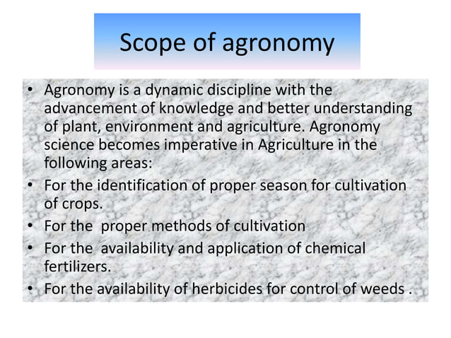 Introduction of Agronomy | PPTX