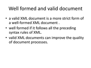 fundamentals of XML | PPT