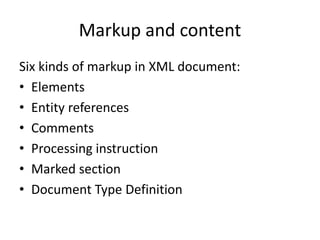 fundamentals of XML | PPTX