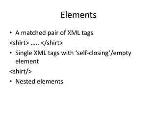 fundamentals of XML | PPTX