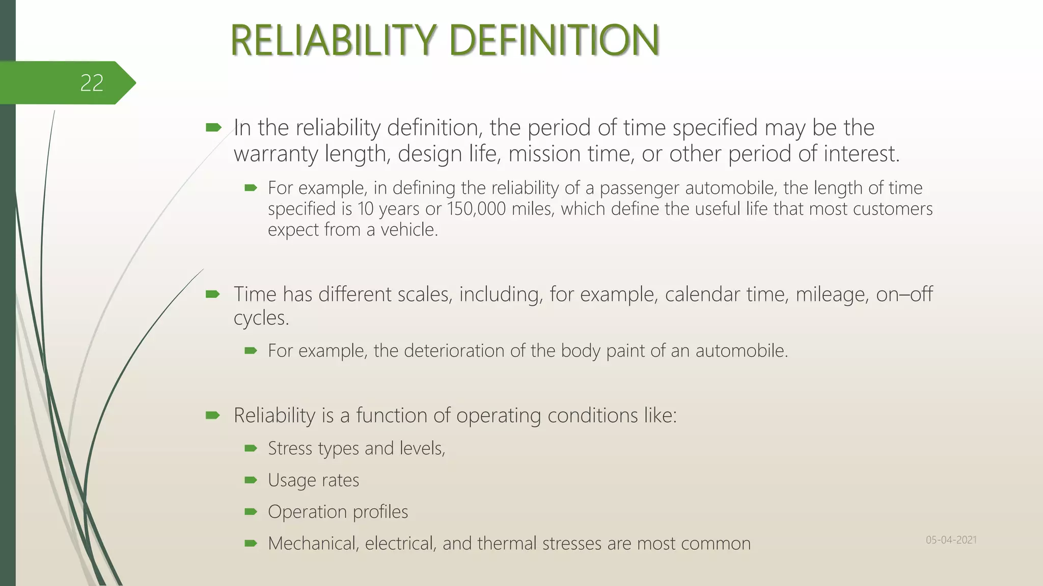 Unit 1 : Reliability Basics | PPTX