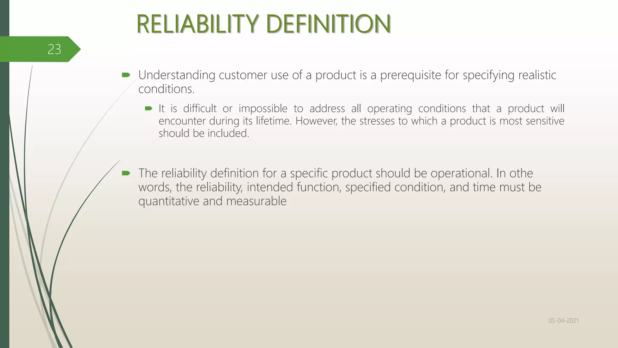 Unit 1 : Reliability Basics | PPTX