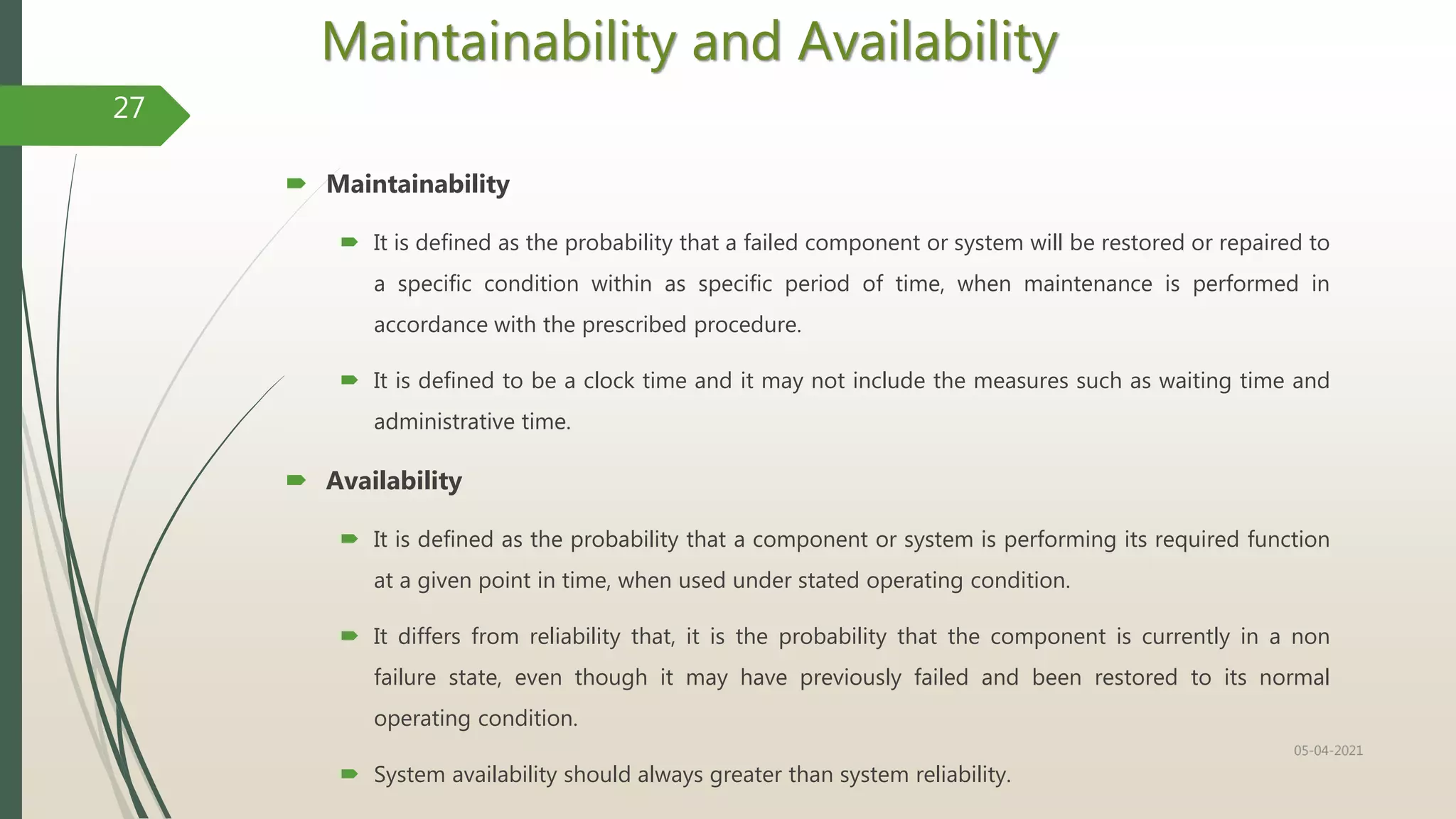 Unit 1 : Reliability Basics | PPTX