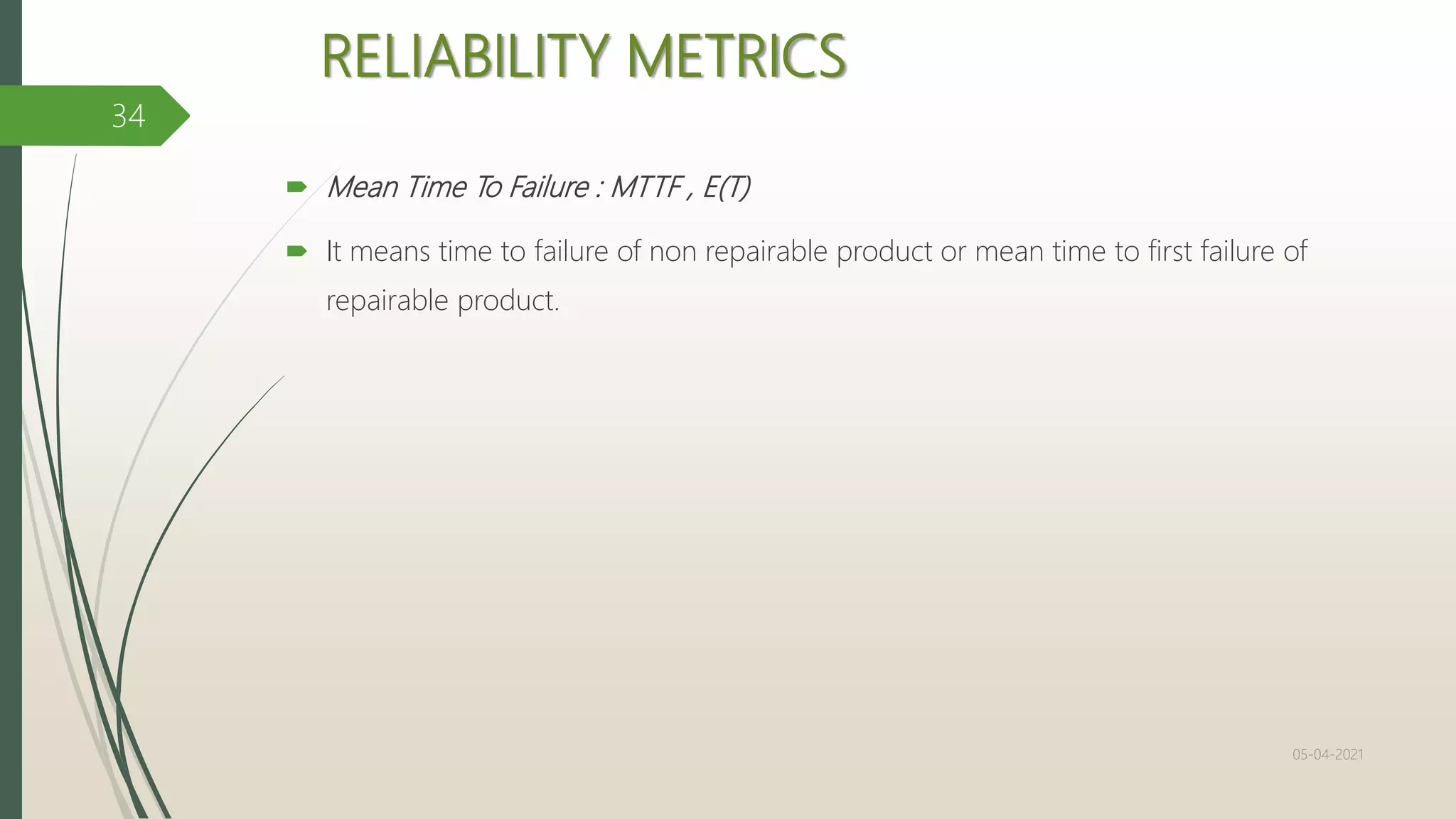 Unit 1 : Reliability Basics | PPTX