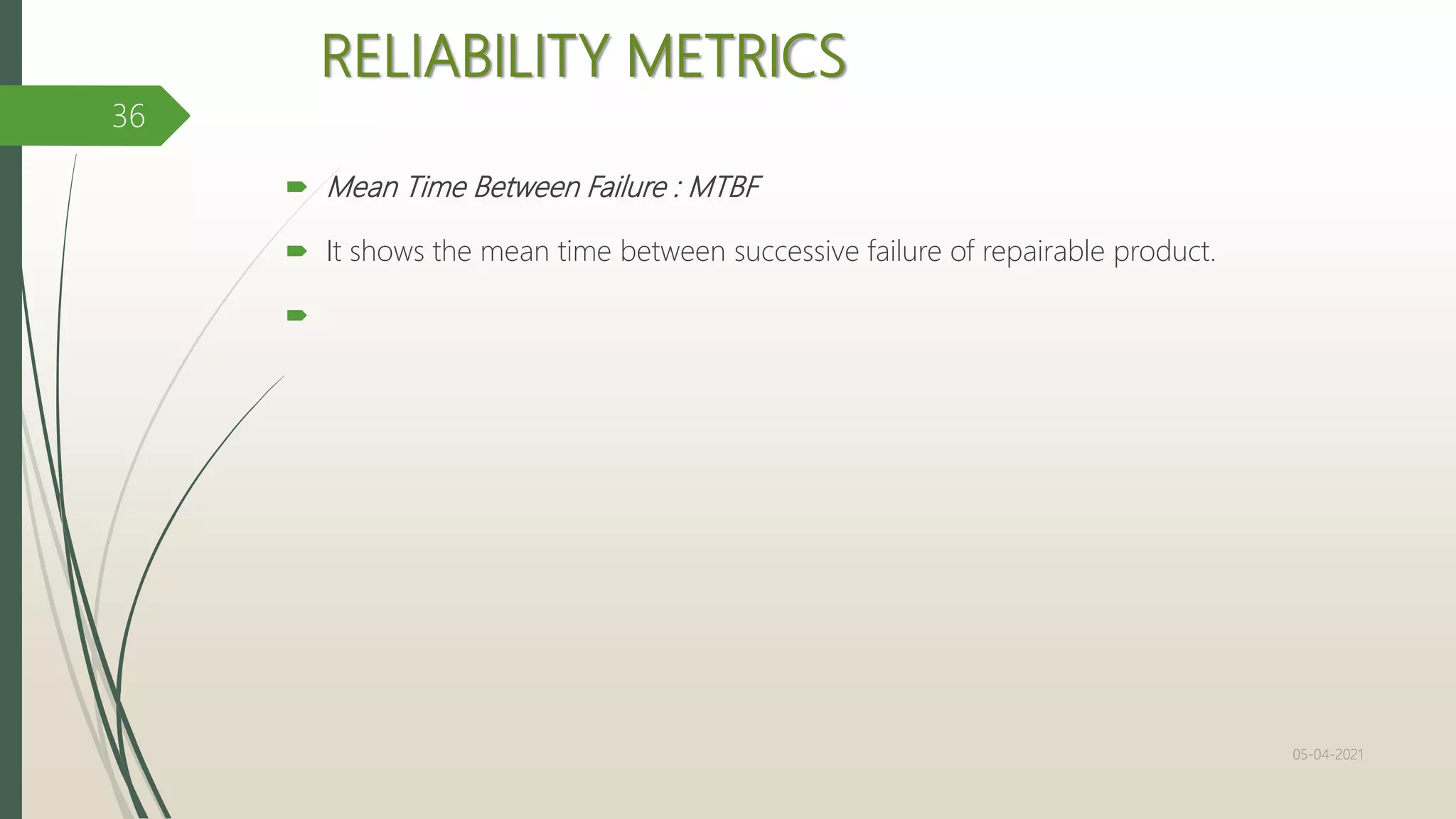 Unit 1 : Reliability Basics | PPTX