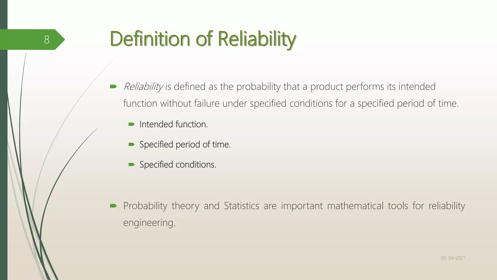 Unit 1 : Reliability Basics | PPTX