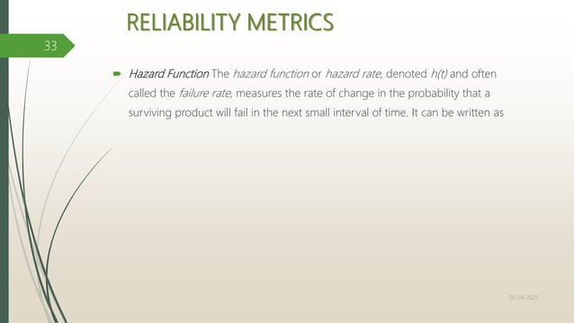 Unit 1 : Reliability Basics | PPTX