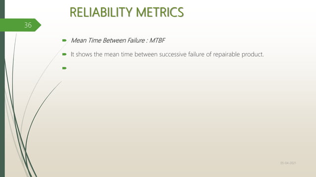 Unit 1 : Reliability Basics | PPTX