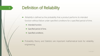 Unit 1 : Reliability Basics | PPTX