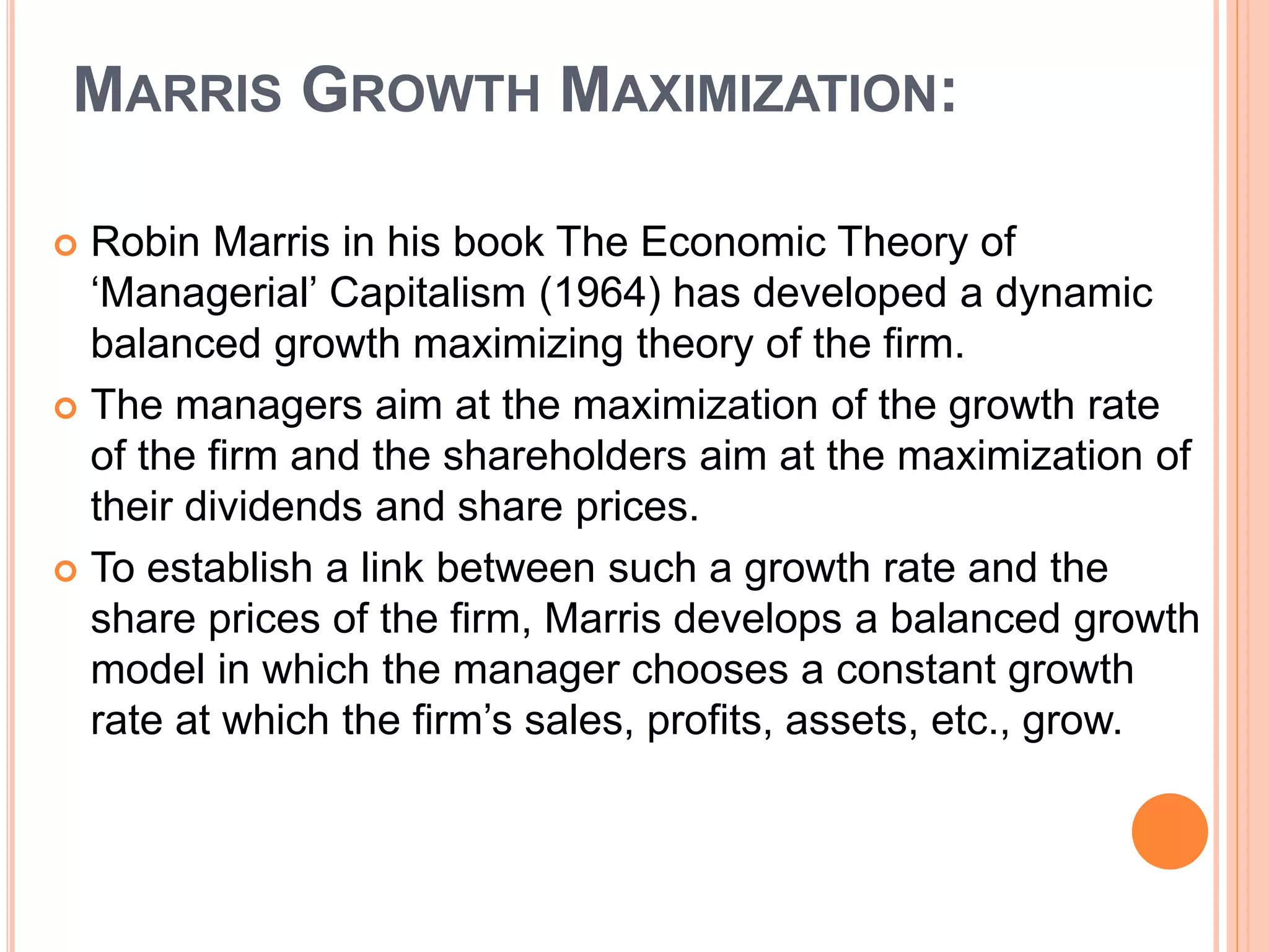 Managerial Economics- objective of firm | PPTX