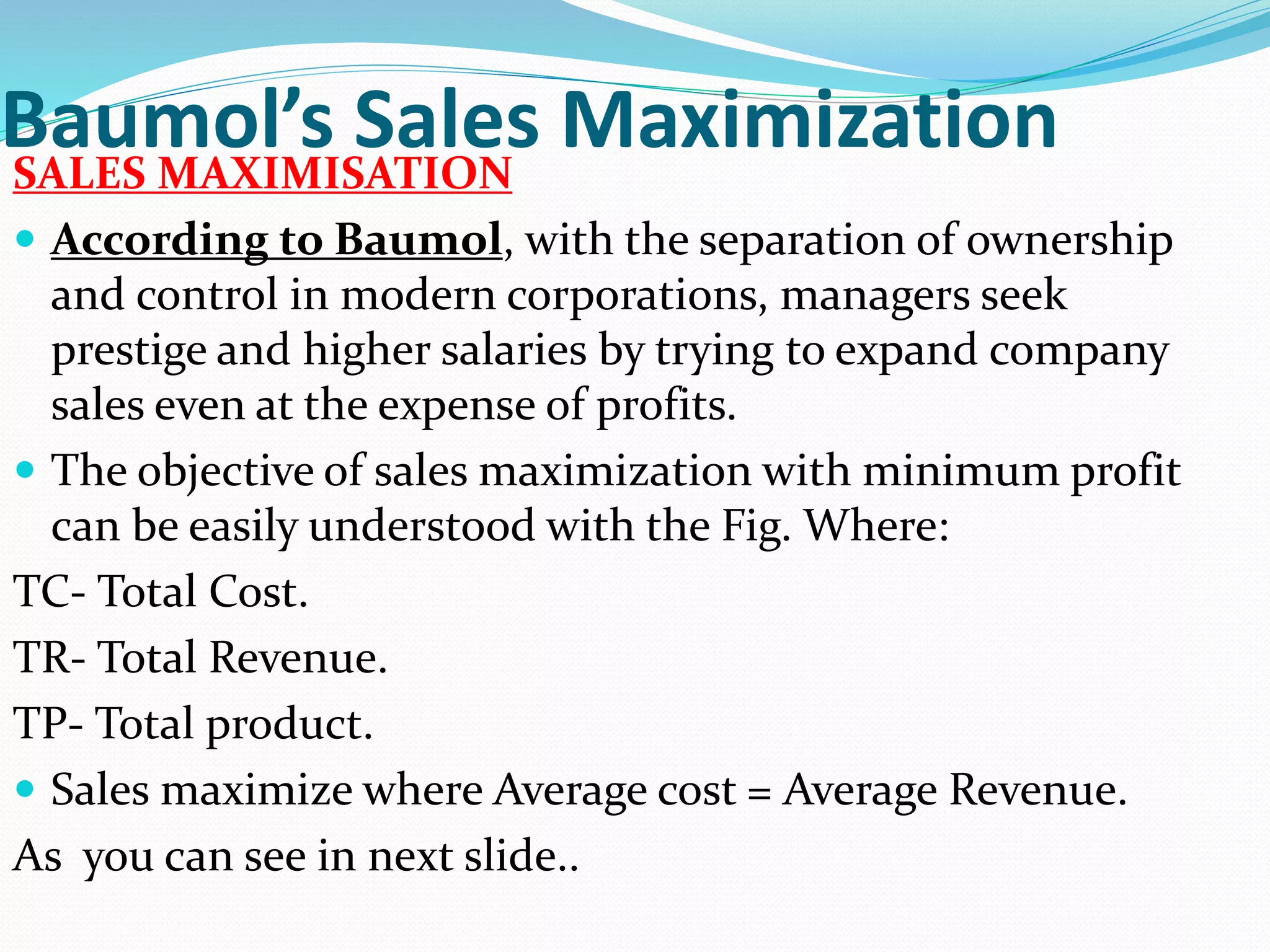 Managerial Economics- objective of firm | PPTX