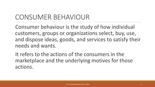 CONSUMER BEHAVIOUR UNIT 1 | PDF