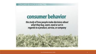 CONSUMER BEHAVIOUR UNIT 1 | PDF