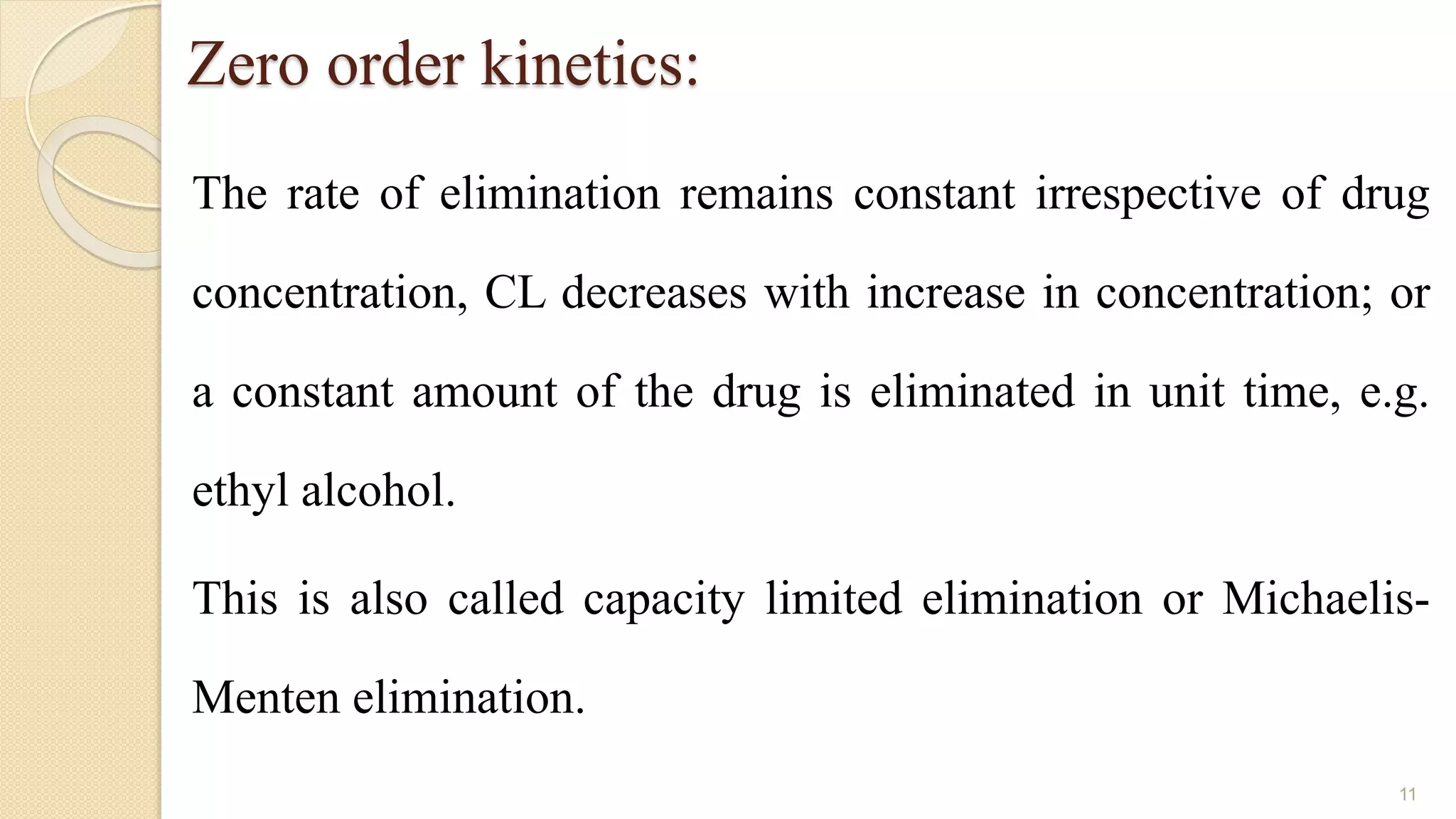 Enzyme Inhibition & Kinetics of Elimination | PPTX
