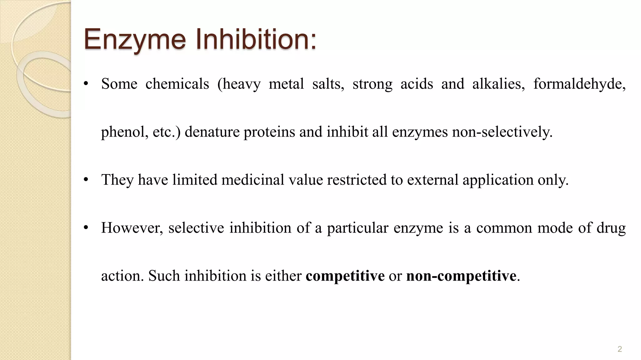 Enzyme Inhibition & Kinetics of Elimination | PPTX