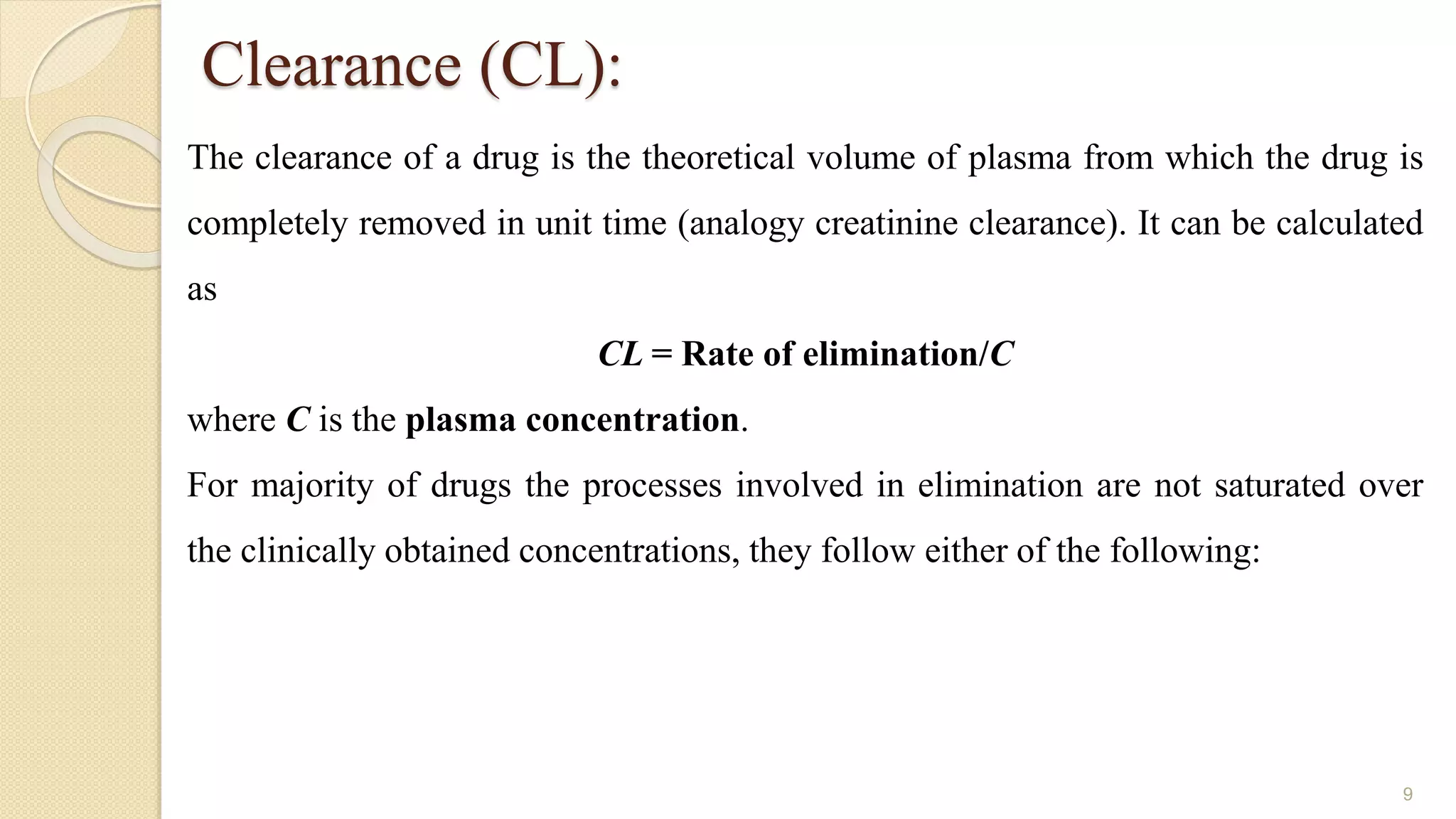 Enzyme Inhibition & Kinetics of Elimination | PPTX