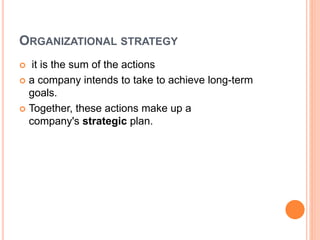Unit 1 Organisational strategy | PPT