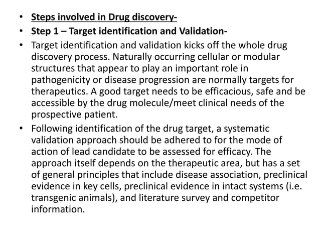 OVERVIEW OF MODERN DRUG DISCOVERY PROCESS | PPTX
