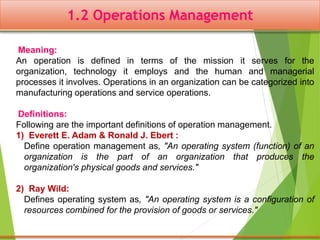 Some aspects of Production and Operations Management | PPTX