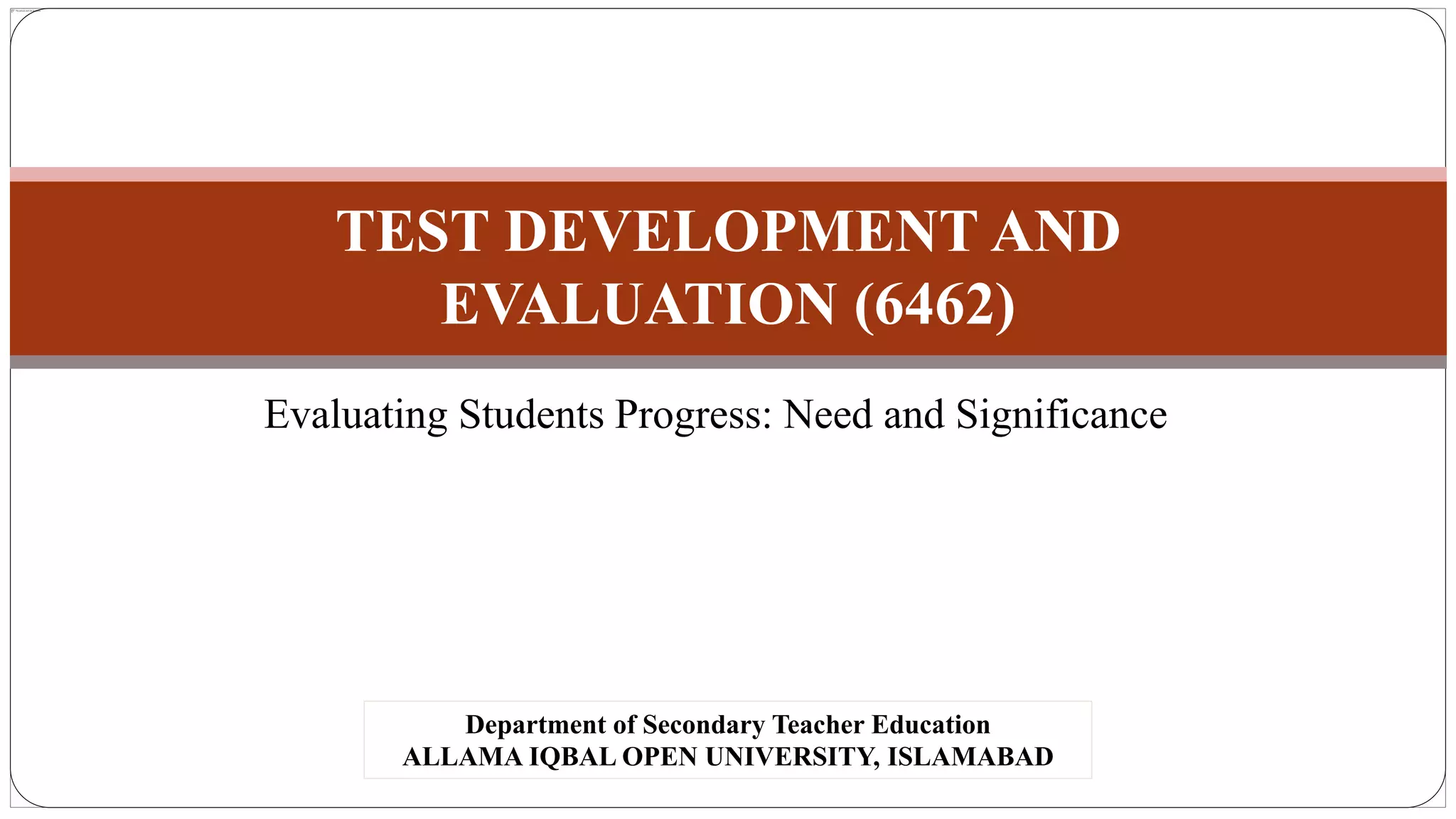 Test Development and Evaluation | PDF