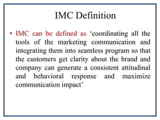Introduction to Intergrated Marketing Communication | PPT