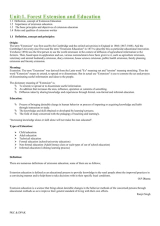Extension education | PDF