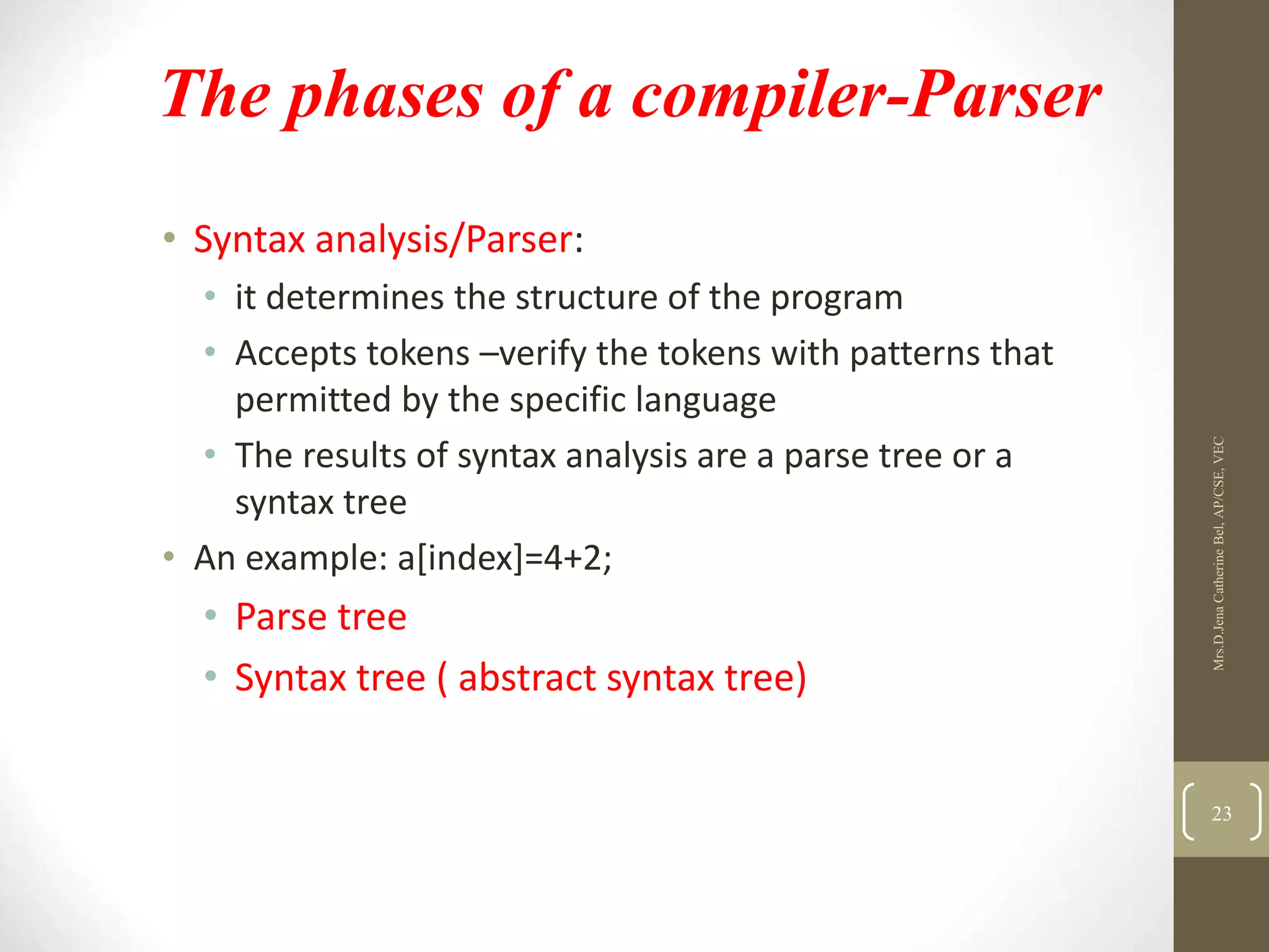 Compiler Design Unit 1 | PPT