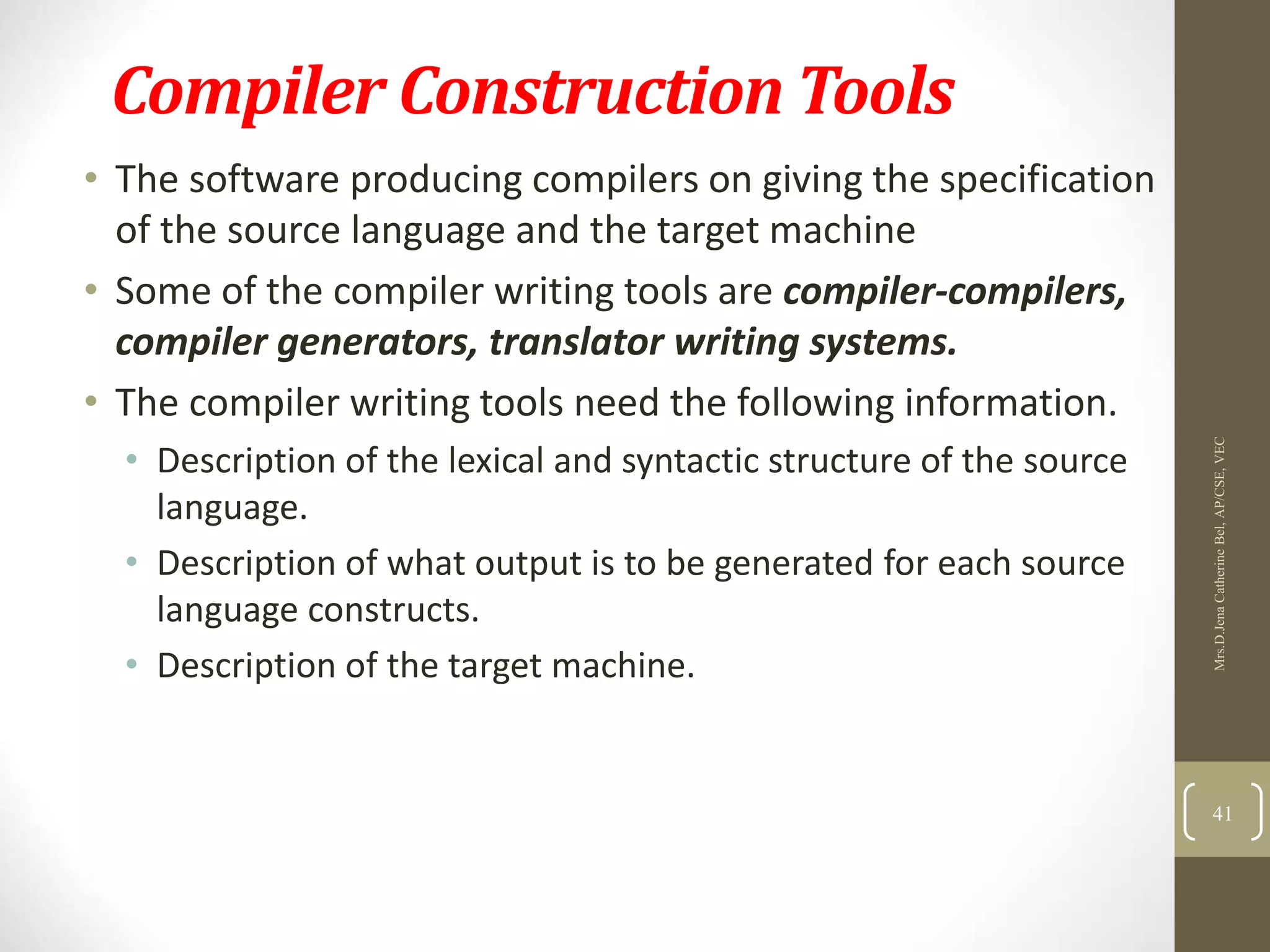 Compiler Design Unit 1 | PPT