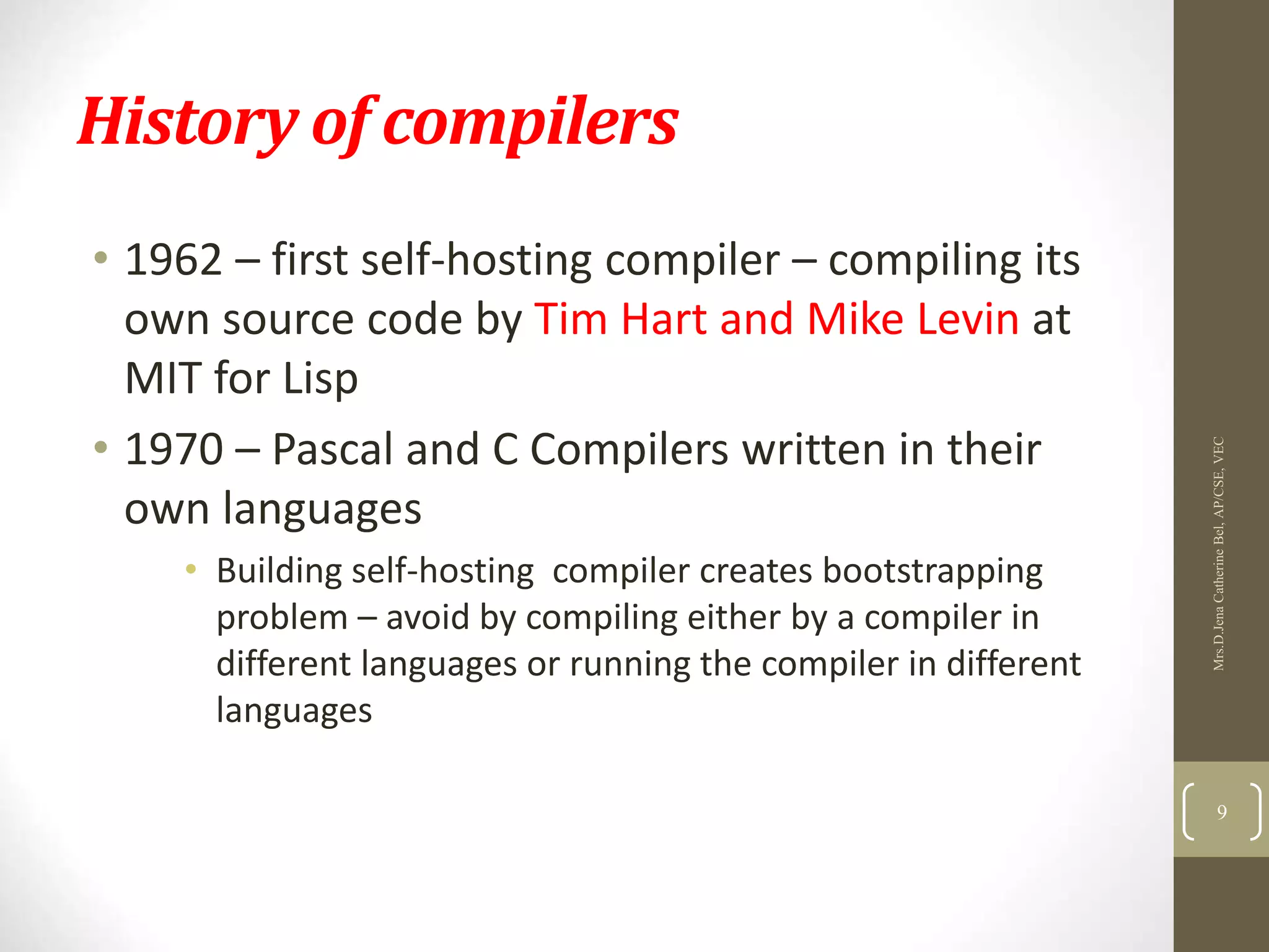 Compiler Design Unit 1 Ppt Programming Languages Computing