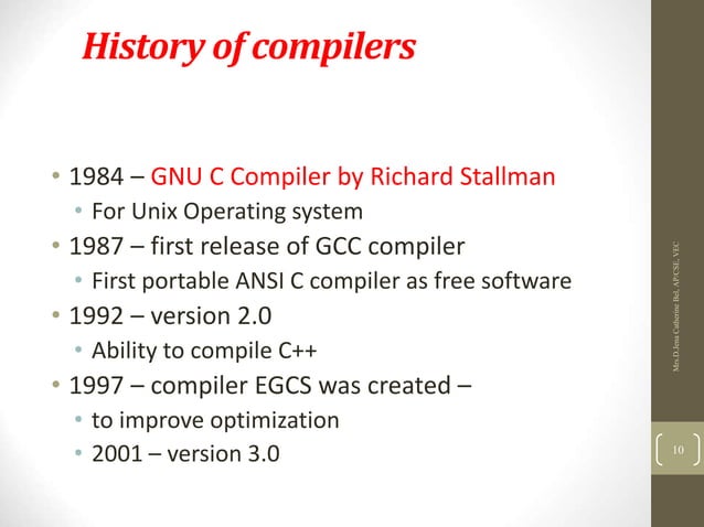 Compiler Design Unit 1 Ppt Programming Languages Computing