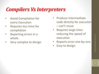 Compiler Design Unit 1 | PPT