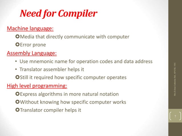 Compiler Design Unit 1 | PPT | Programming Languages | Computing