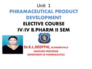 PHARMACEUTICAL PRODUCT DEVELOPMENT | PPTX