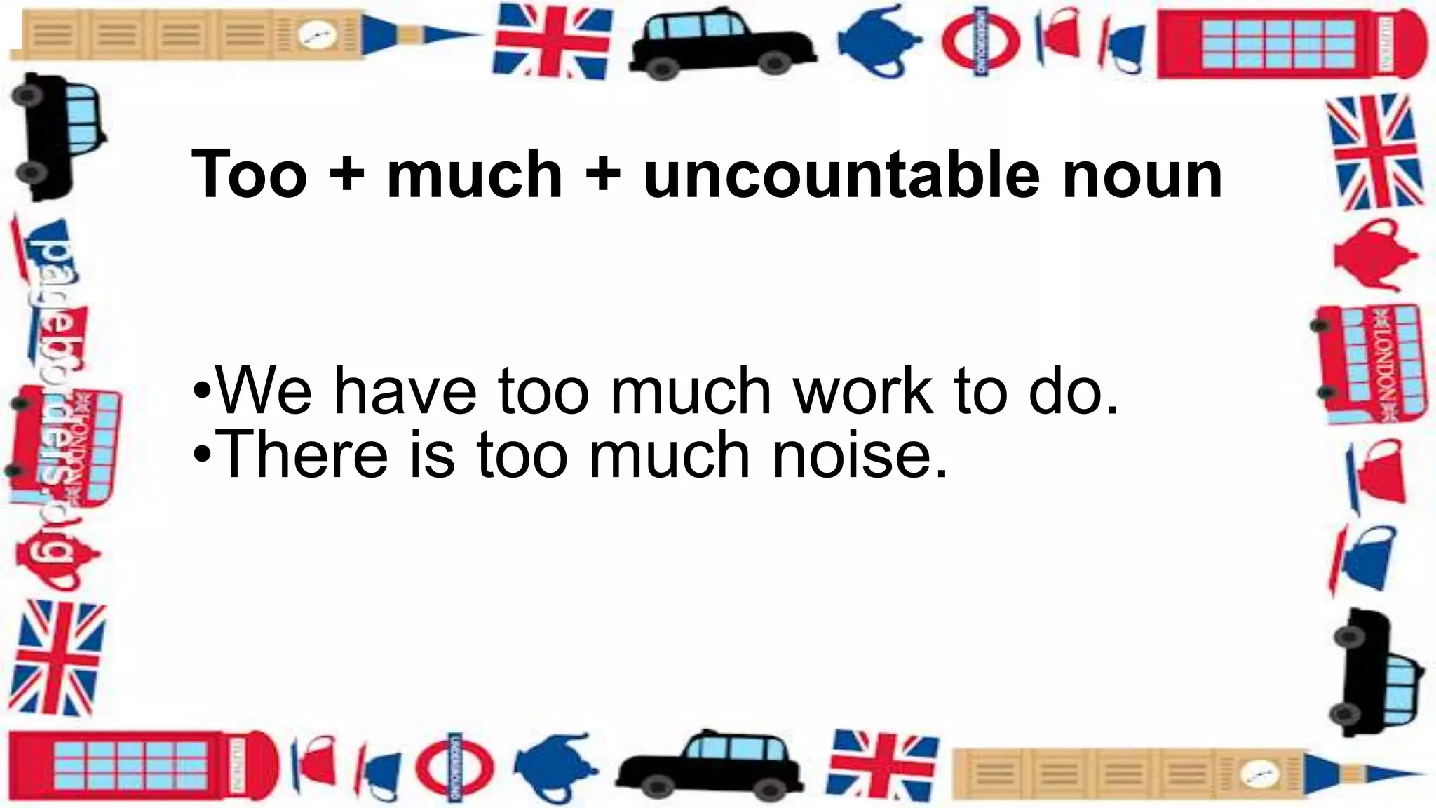 Adjective Too/ enough/ not…enough Quantifiers | PPTX