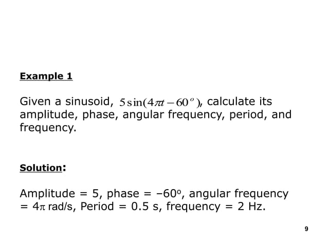 Sinusoidal Steady State Analysis | PPT | Physics | Science