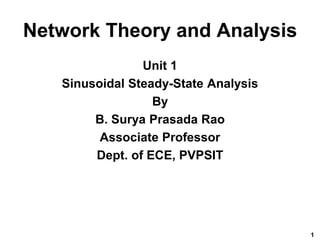 Sinusoidal Steady State Analysis | PPT
