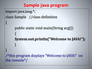 JAVA PROGRAMMING | PPT