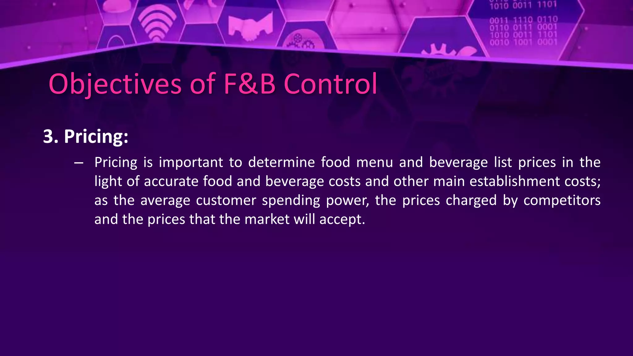 Food and BeveragE Cost Control | PPTX