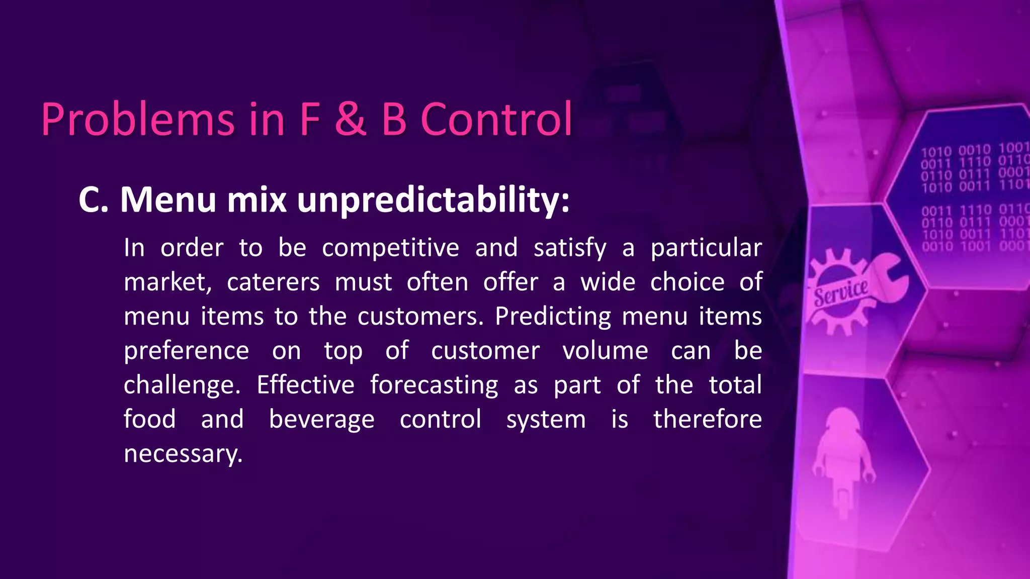 Food and BeveragE Cost Control | PPTX