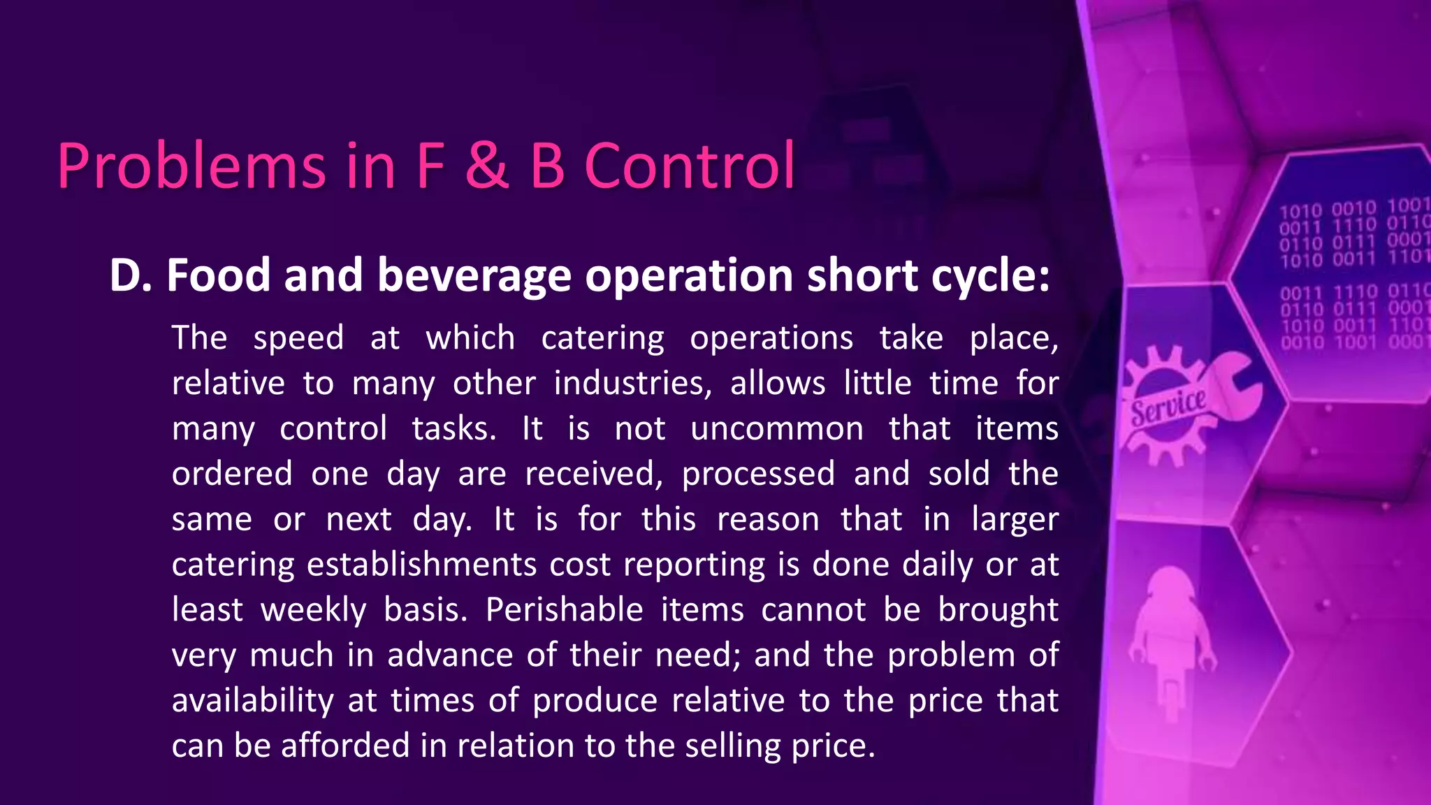 Food and BeveragE Cost Control | PPTX