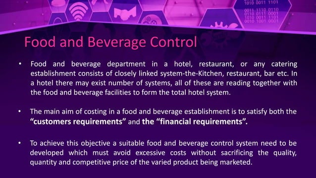 Food and BeveragE Cost Control | PPTX | Business Accounting & Finance | Business