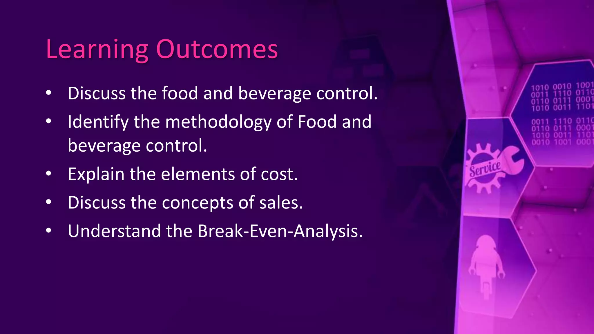 Unit 1. Introduction to Food and Beverage Control.pptx | Business Accounting & Finance | Business