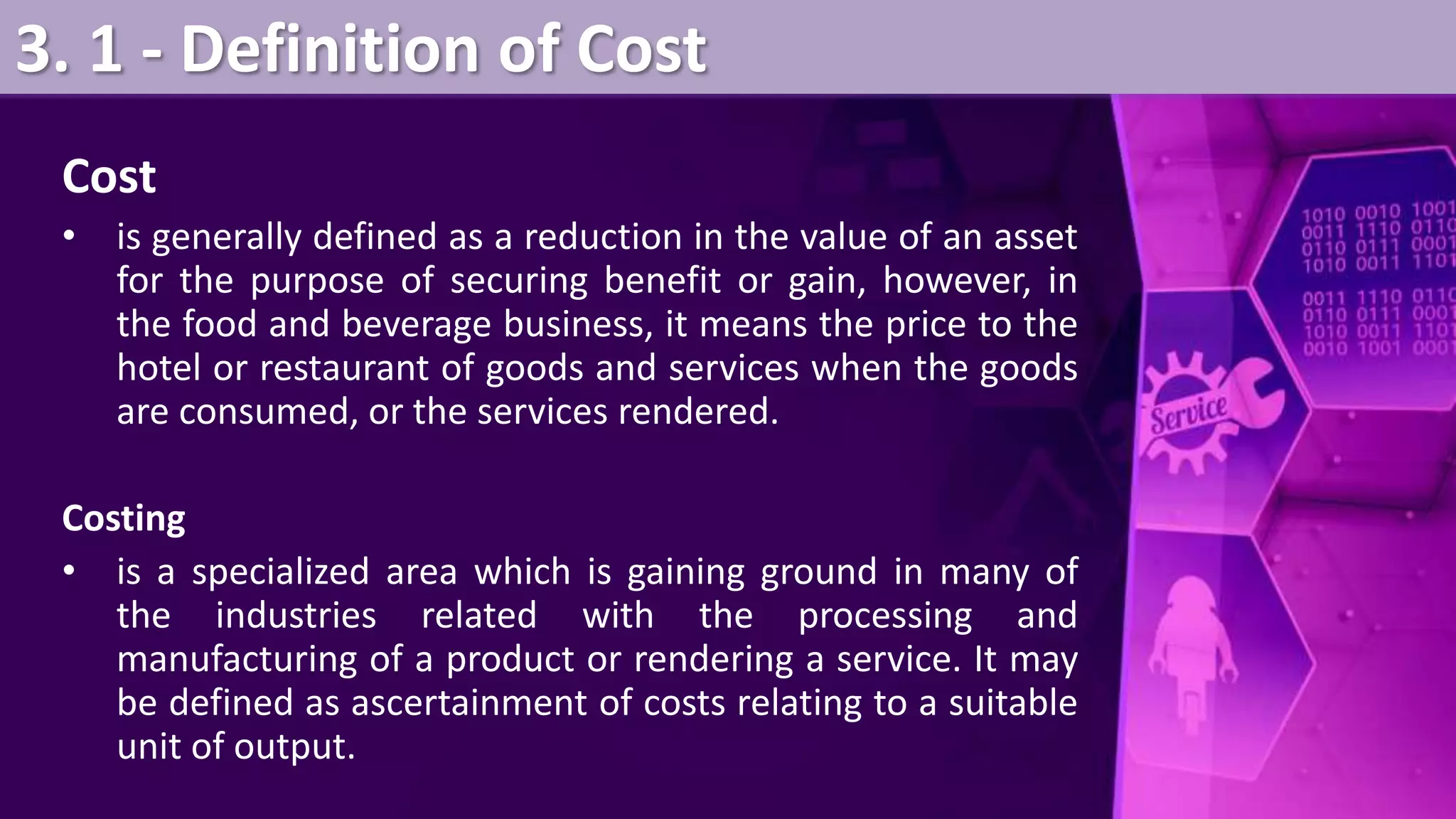 Unit 1. Introduction to Food and Beverage Control.pptx | Business Accounting & Finance | Business