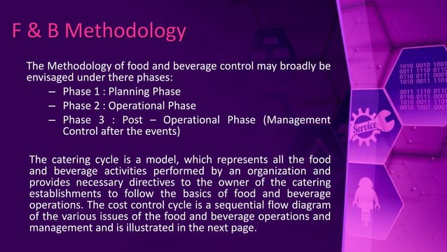 Unit 1. Introduction to Food and Beverage Control.pptx | Business Accounting & Finance | Business