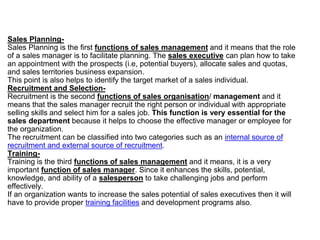 introduction to sales management | PPT | Free Download